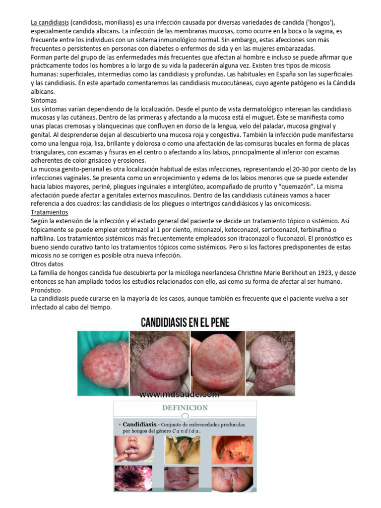 La Candidiasis | PDF | Candidiasis | Microbiología