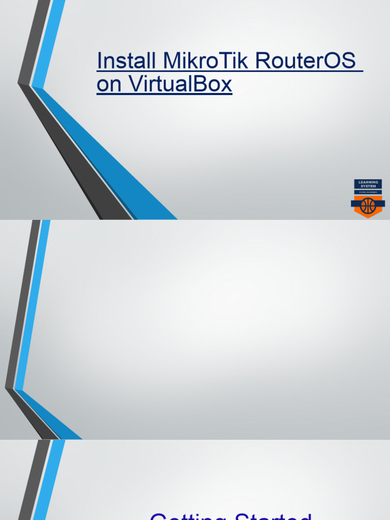 Install MikroTik RouterOS On VirtualBox | PDF