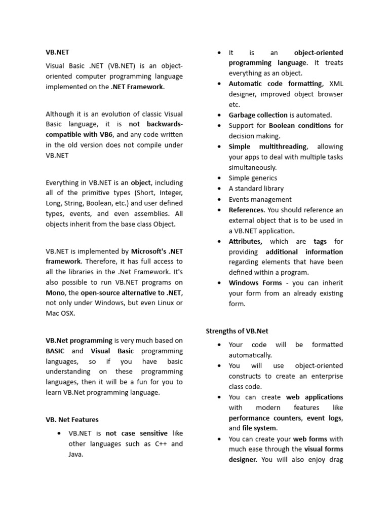 VBNET | PDF | Data Type | Programming