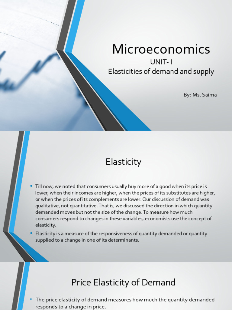 UNIT 1 Microeconomics | PDF | Elasticity (Economics) | Demand