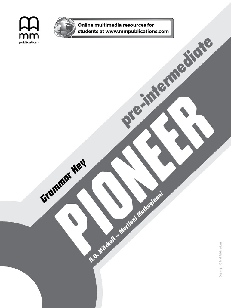 Pioneer British Pre-Intermediate Grammar Key | PDF