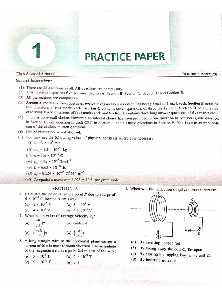 physics board paper 2023 (2) | PDF