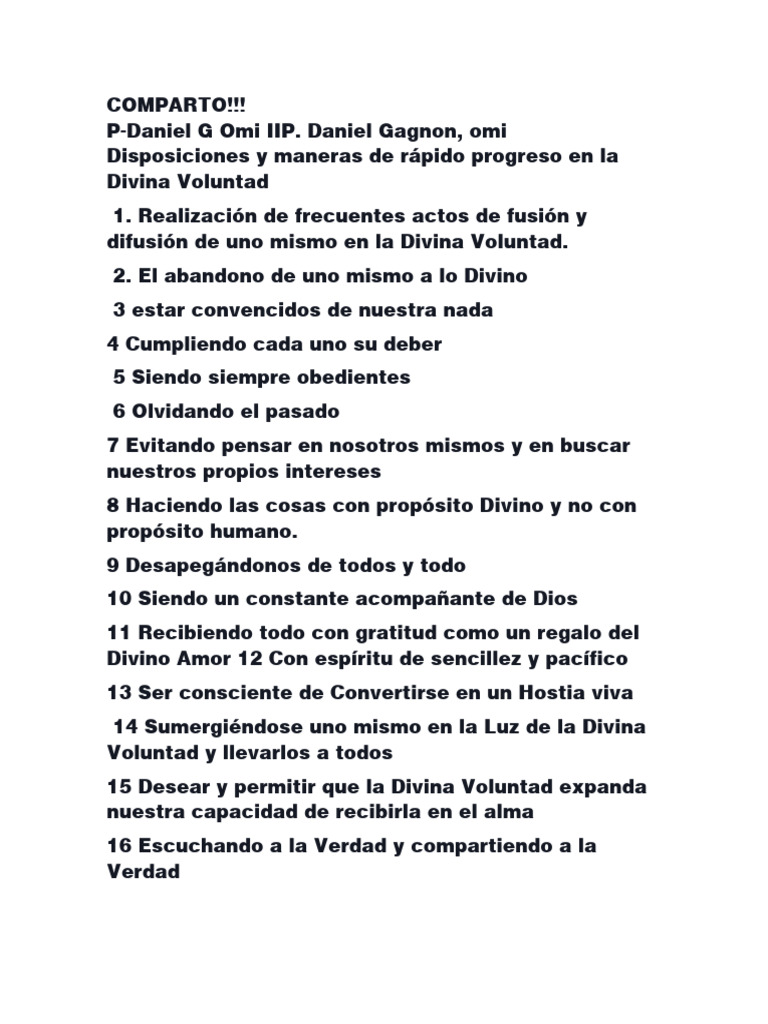 Como Vivir en La Divina Voluntad | PDF