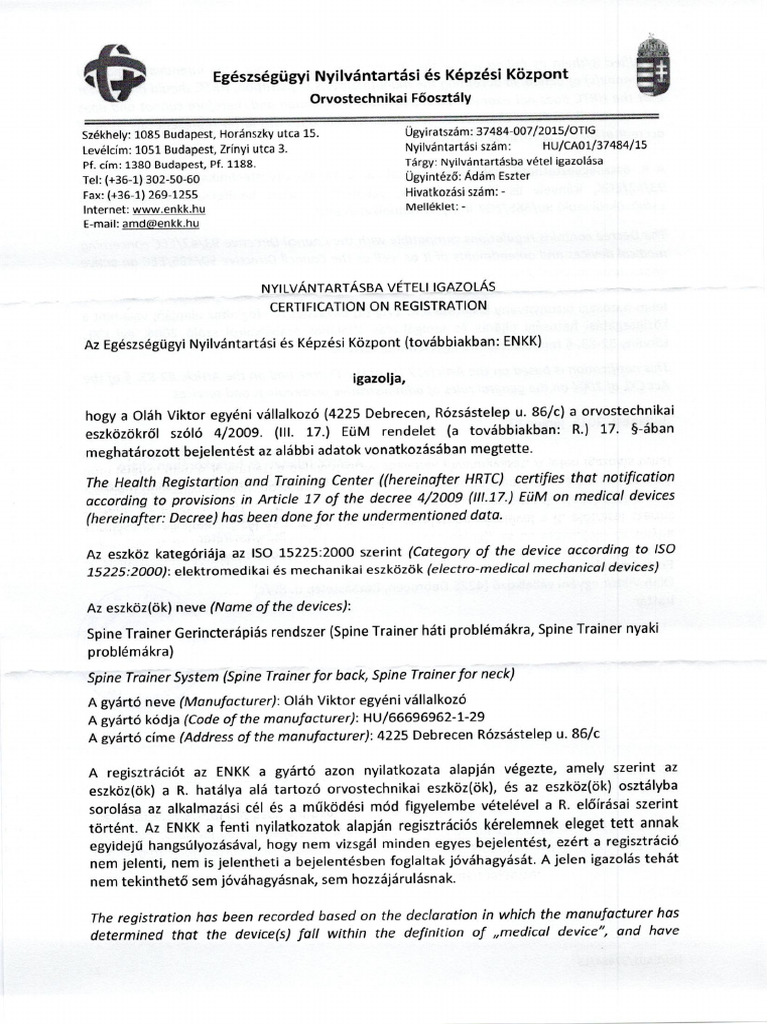 Spine Traner Orvost | PDF