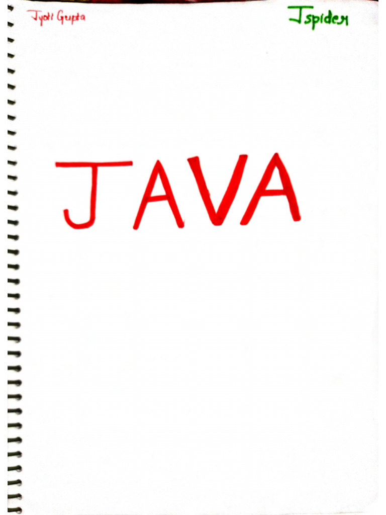 Core Java Handwritten Notes (JSP) Part1 | PDF Core Java Handwritten Notes (JSP) Part1 | PDF