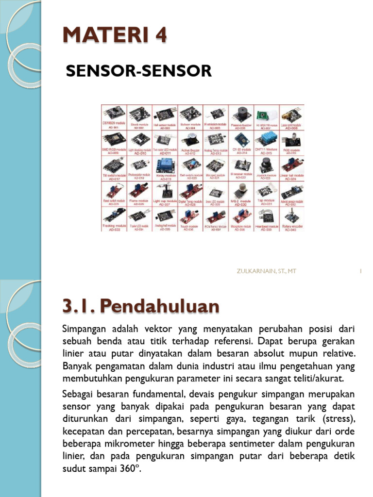 Materi 4 Sensor-Sensor | PDF