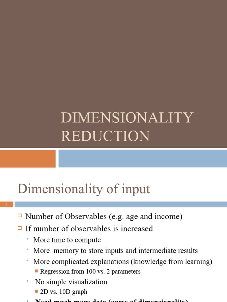 Dimensionality Reduction | PDF | Technology & Engineering