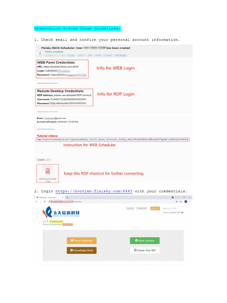 8-Reservation System Usage Guidelines For Sec Rack | PDF
