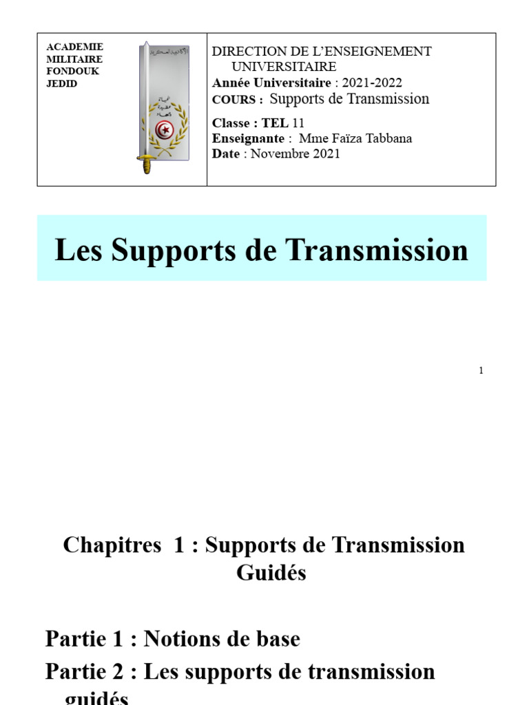 Cours Support Transmission 2021 | PDF