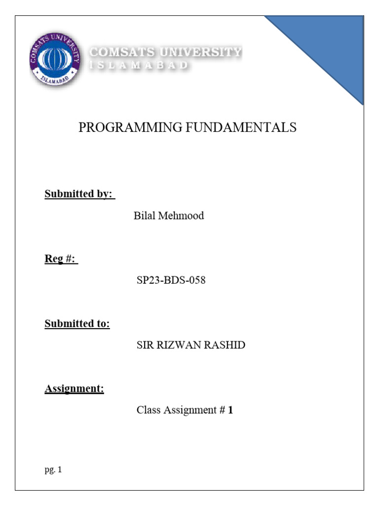 Class Assignment 1 | PDF