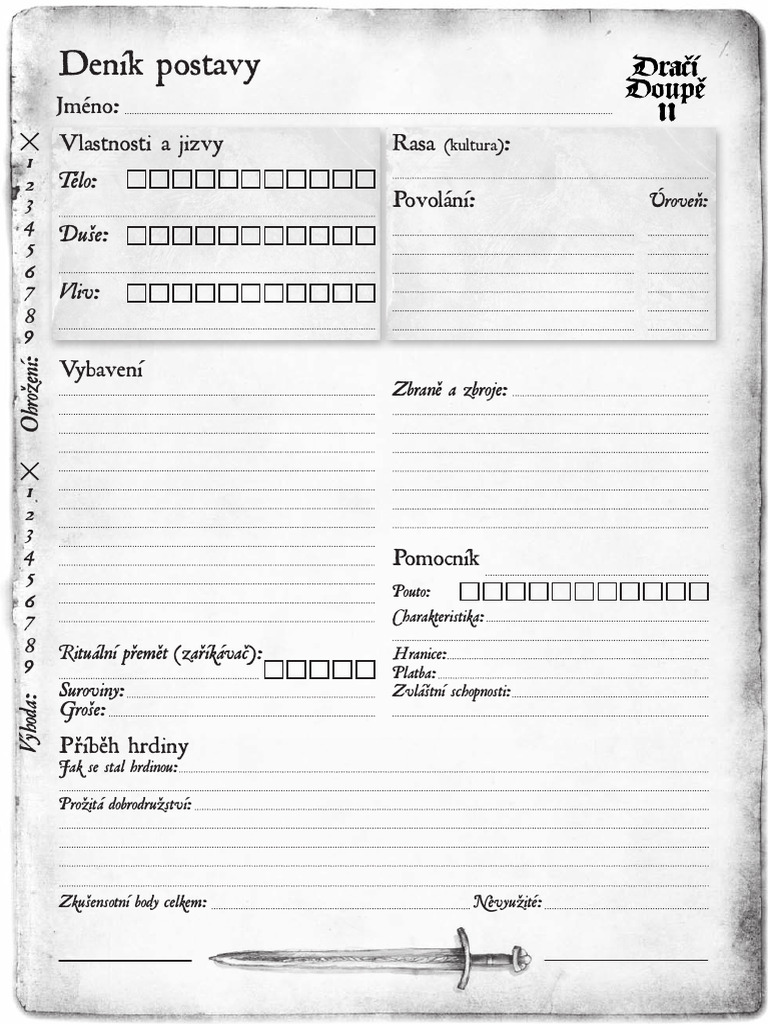 Deník Postavy Základní | PDF