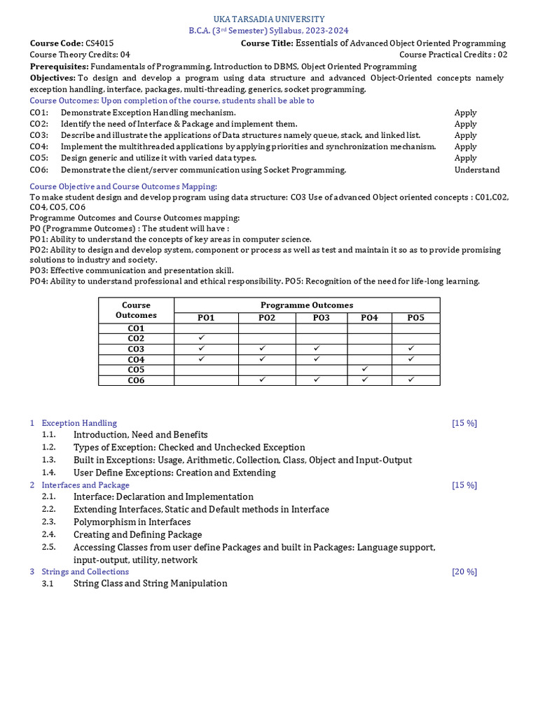 HTTP - App - Utu.ac - in - Utuexmanagement - Exammsters - Syllabus - CS4015-Essentials of ...