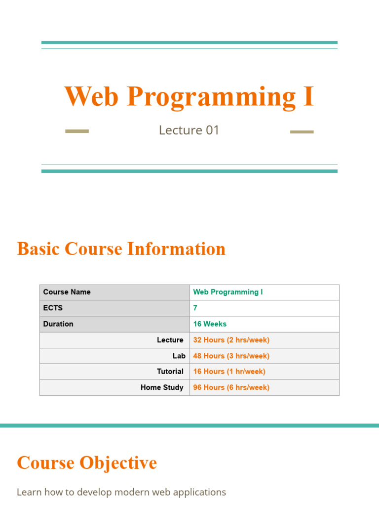 Lecture 01.1 Introduction To Website Development | PDF ...