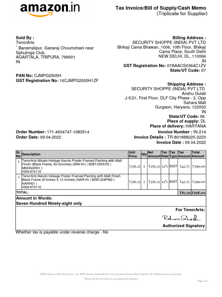 Invoice Document4 | PDF