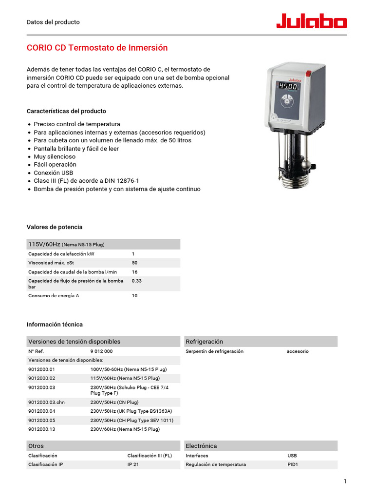 JULABO-CORIO-CD-9012000-02-ES-MX | PDF