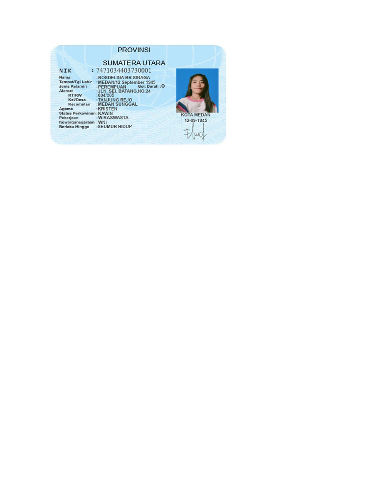 KTP Template KTP | PDF
