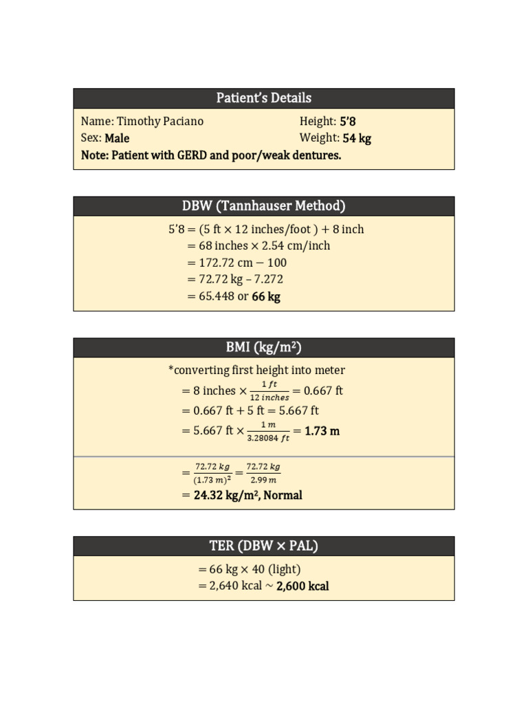 NUTH - GERD & Poor Dentures Laboratory Sample | PDF