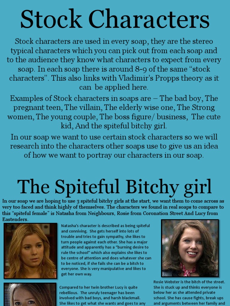 Stock Characters | PDF | Soap Opera | Leisure