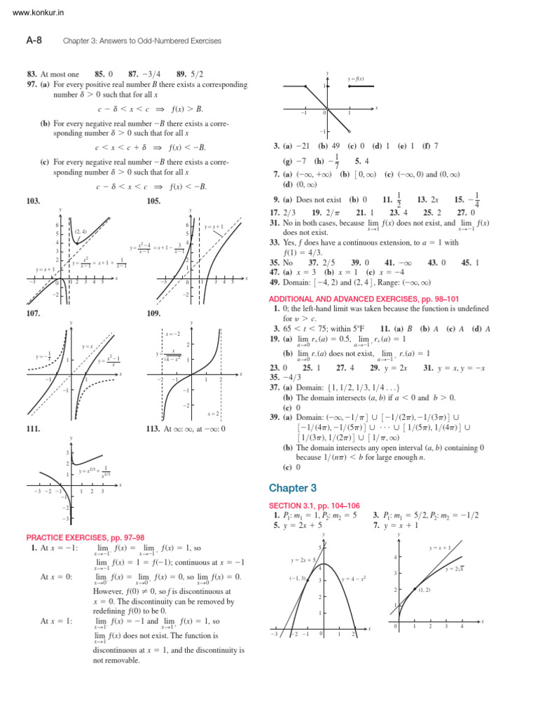 Practice Problems Set 2 Answers To Odd Numbered Problems | PDF