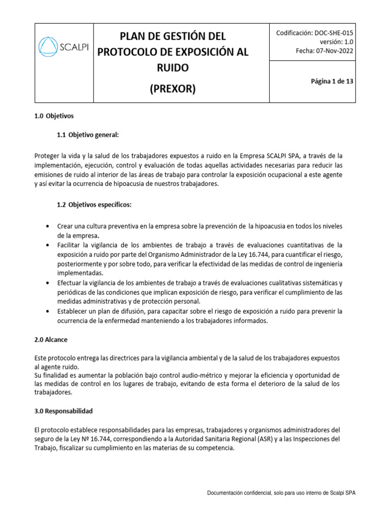 Protocolo PREXOR para Control de Ruido | PDF | Tecnología
