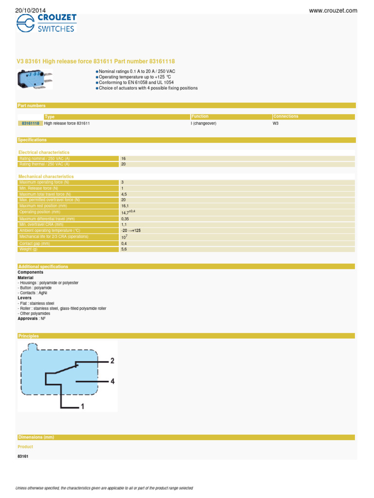 Switch 831611 | PDF | Force | Switch