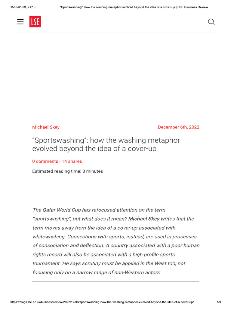 Skey - Sportswashing | PDF