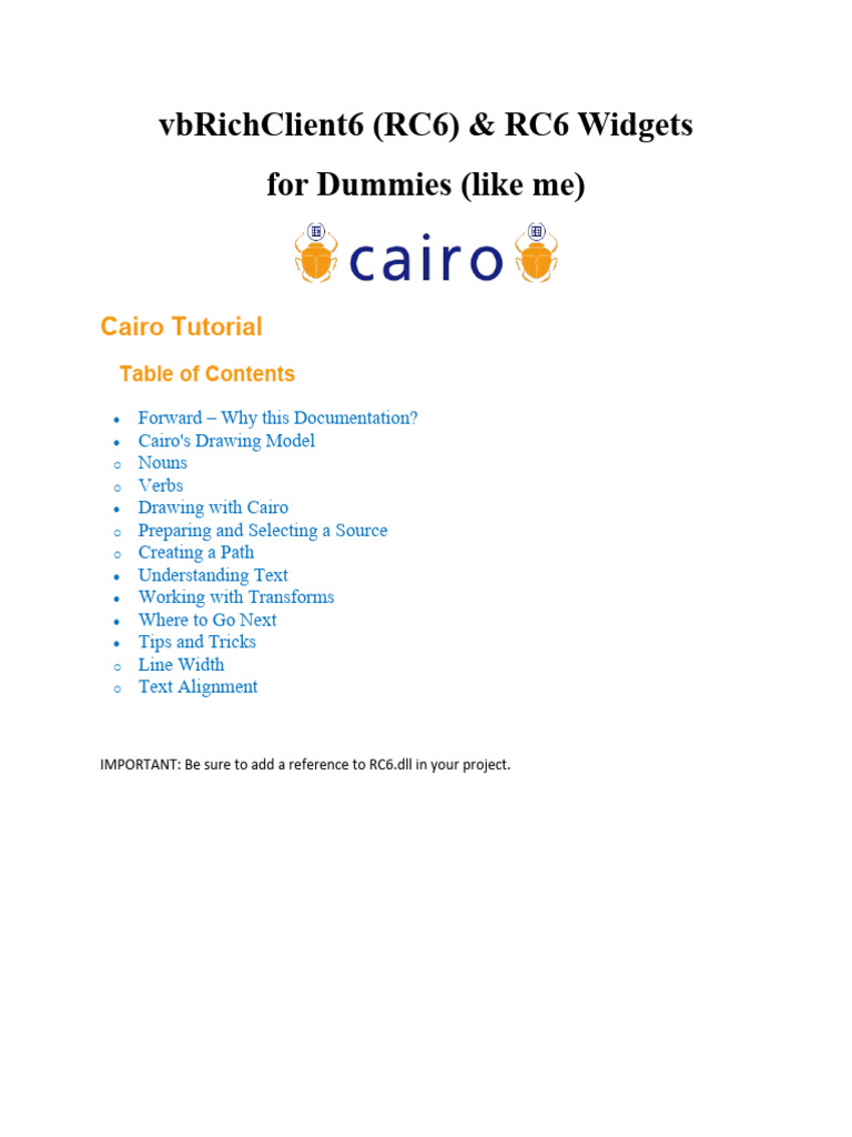Cairo Documentation | PDF | Software | Computing