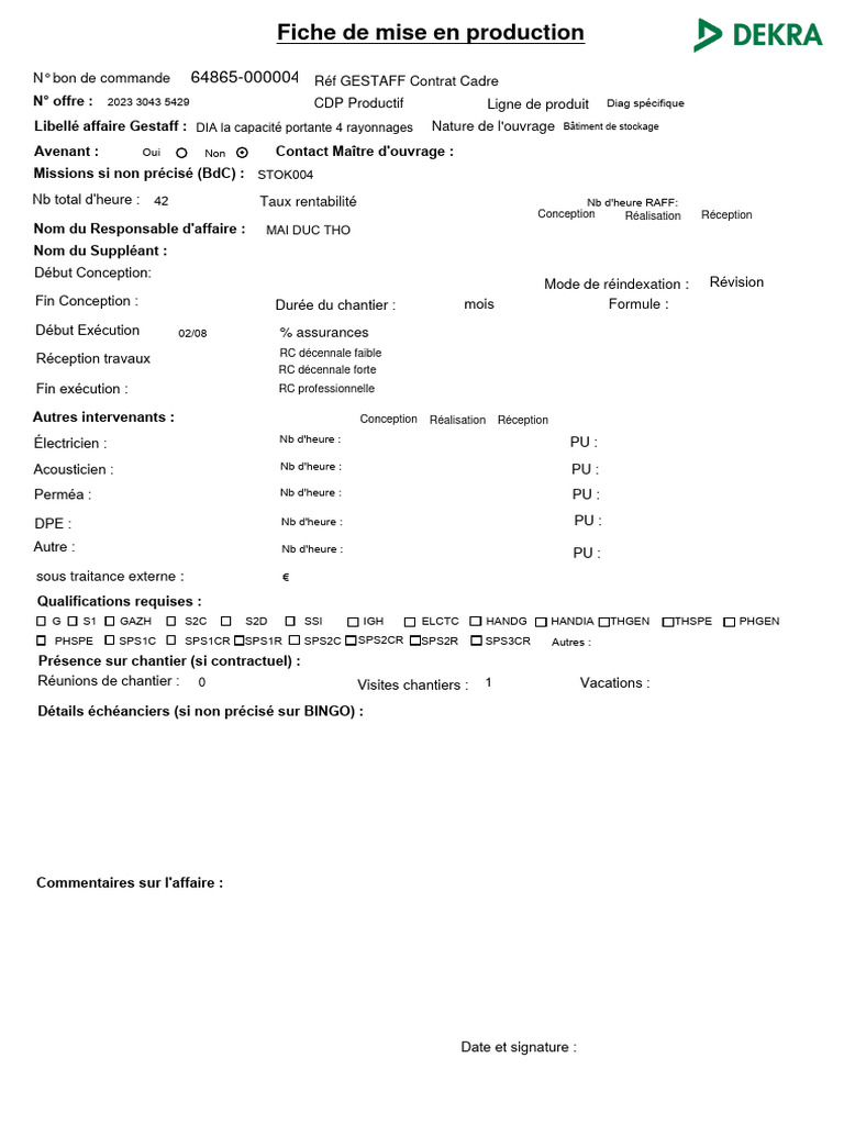 Fiche de Mise en Production Cycles Longs | PDF