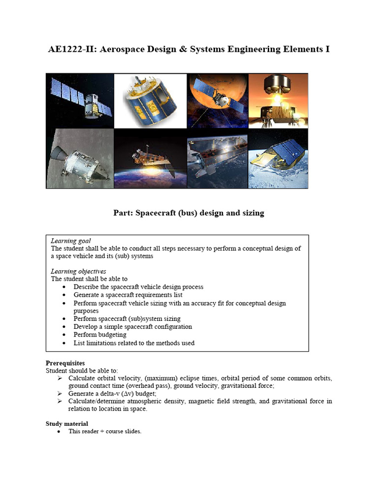 Spacecraft Design and Sizing Guide | PDF | Spacecraft | Spacecraft ...