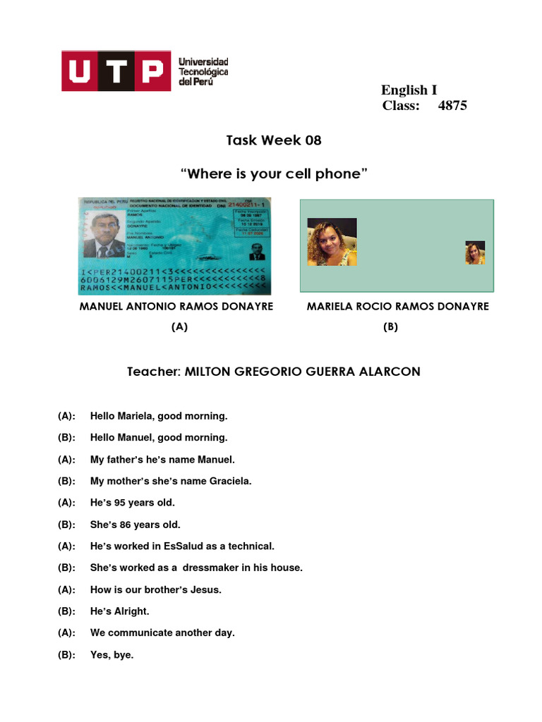 Task Week 08 Where Is Your Cell Phone? | PDF