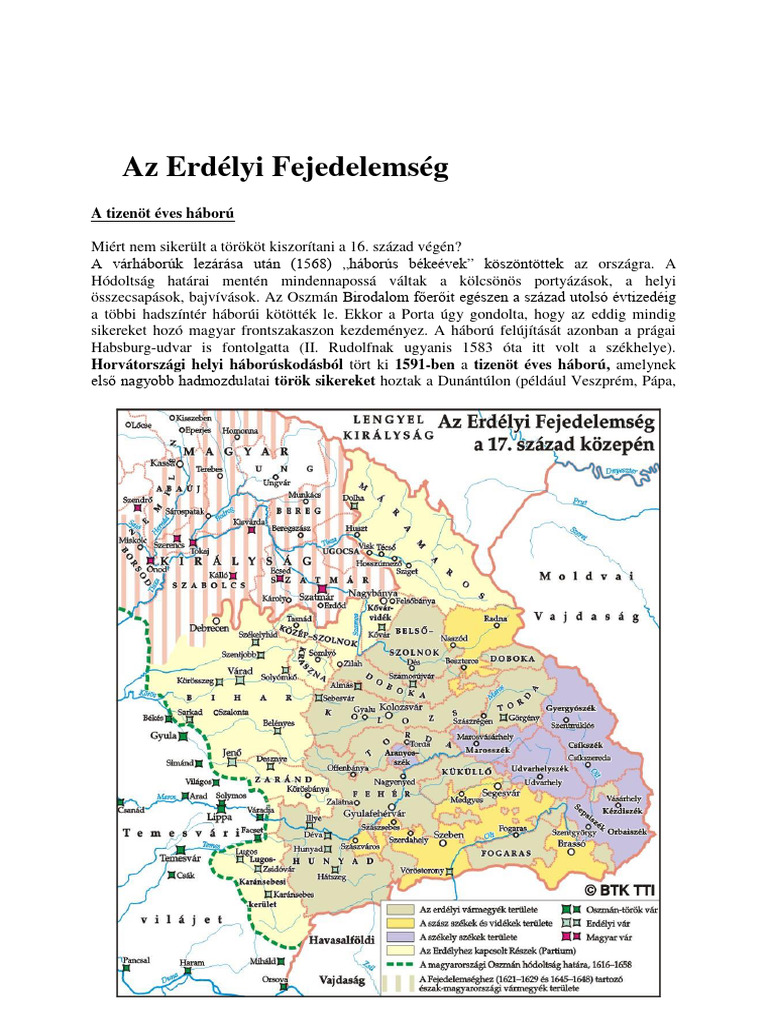 Az Erdélyi Fejedelemség | PDF