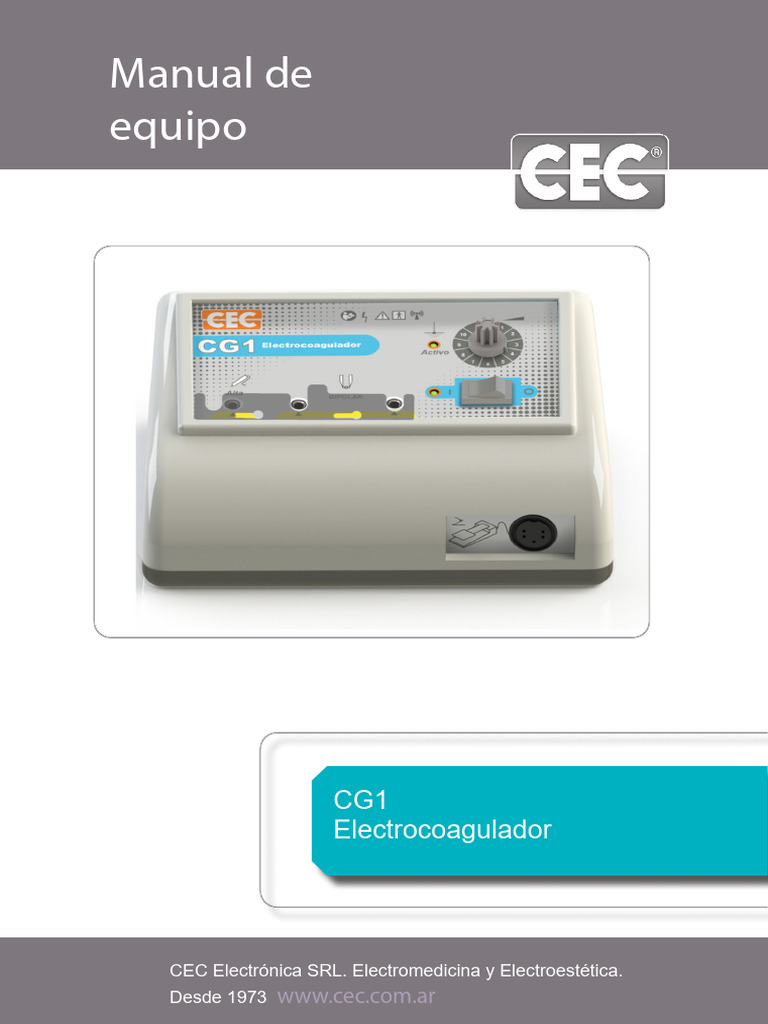 Electrocoagulador CG1 - v3.0-r01 | PDF