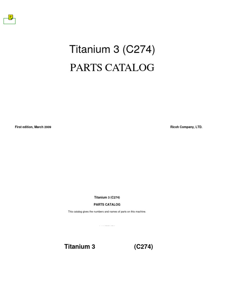 C252-C261 Parts Catalog | PDF