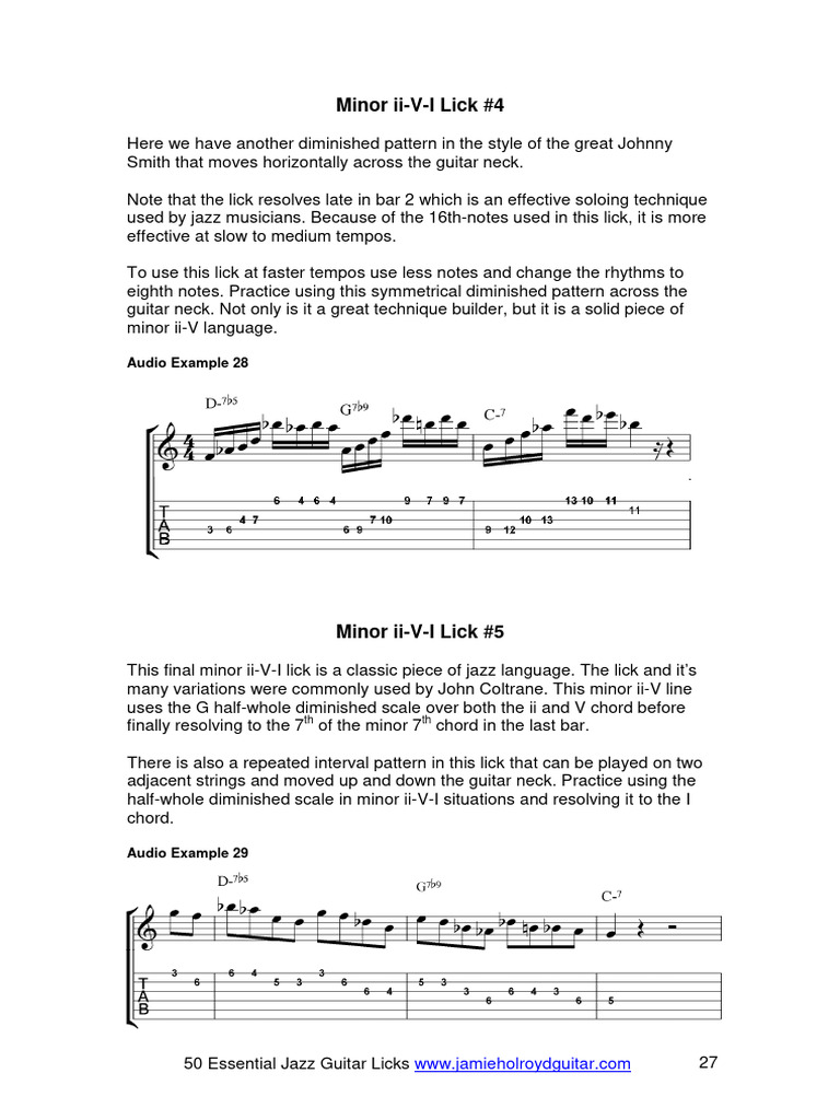 50 Essential Jazz Guitar Licks Sample Compress | PDF 50 Essential Jazz Guitar Licks Sample Compress | PDF