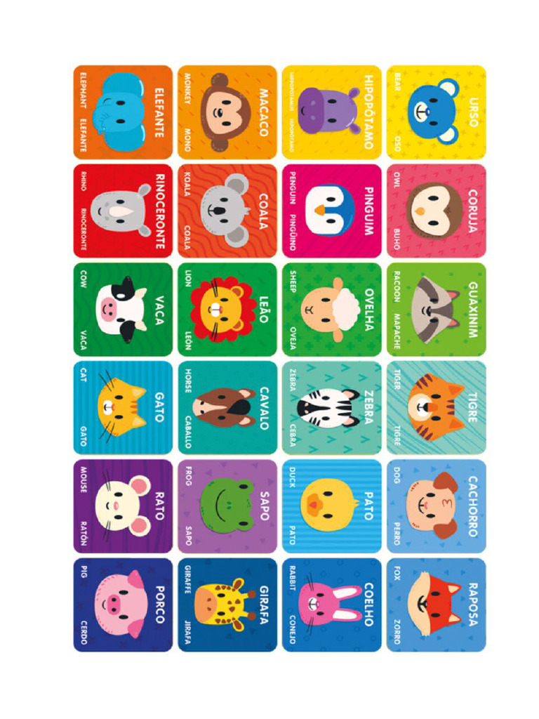 Jogo Da Memoria Ingles | PDF