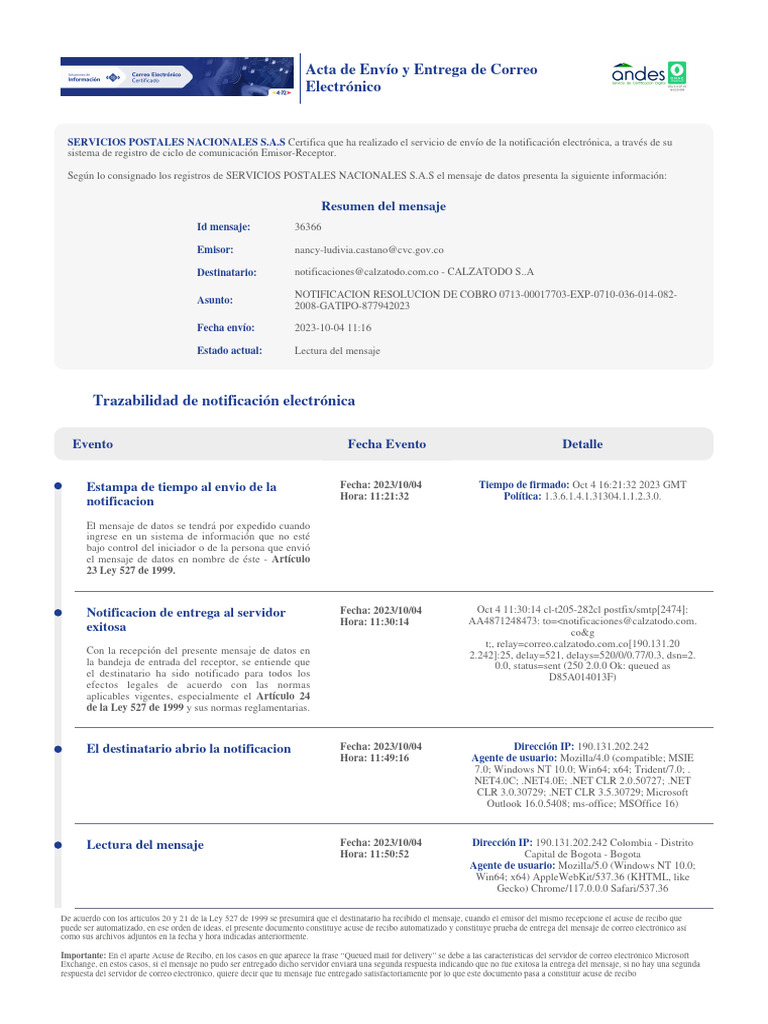 36366-NOTIFICACION_RESOLUCION_DE_COBRO_0713-00017703-EXP-0710-036-014-082-2008-GATIPO-877942023 ...