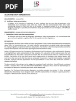 Appointment Letter. Health and Safety Representative | PDF