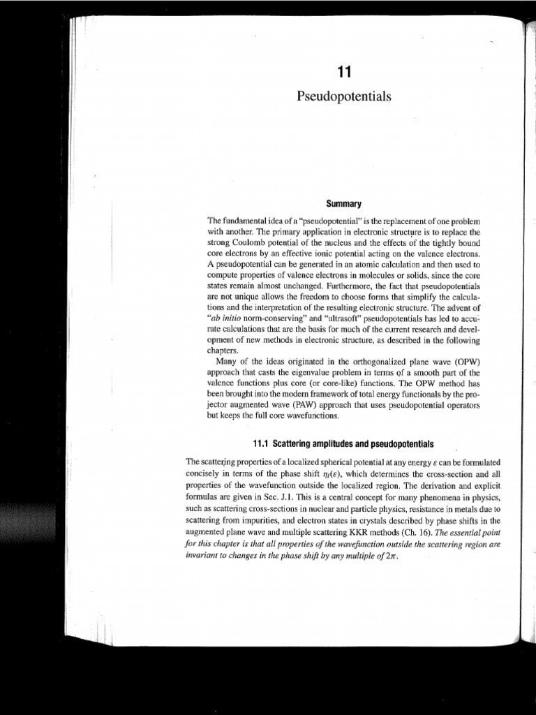 Pseudopotentials | PDF