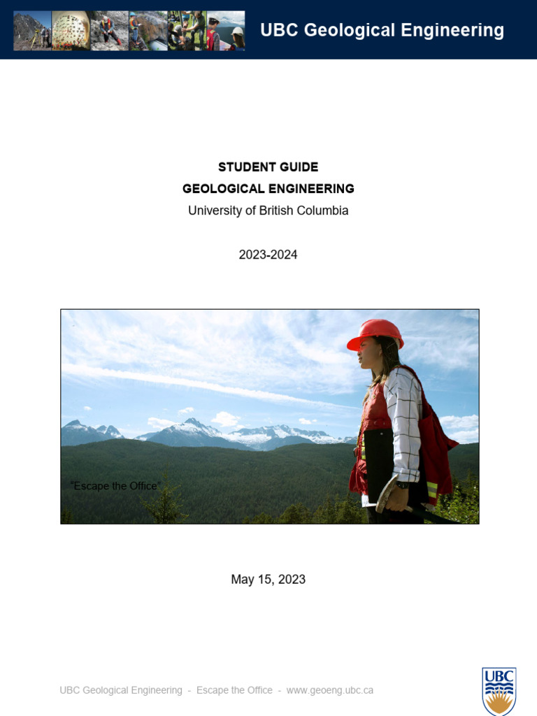 UBC Geological Engineering Guide | PDF | Earth Sciences | Geology