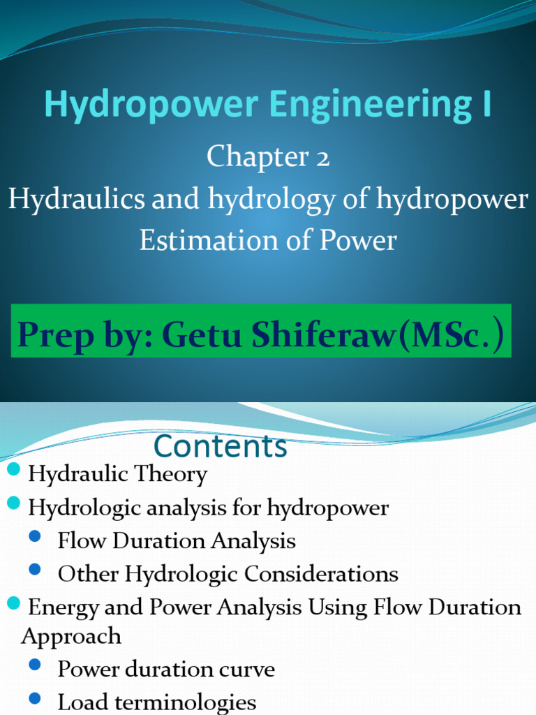 ch-2 Hydropower | PDF | Dam | Discharge (Hydrology)