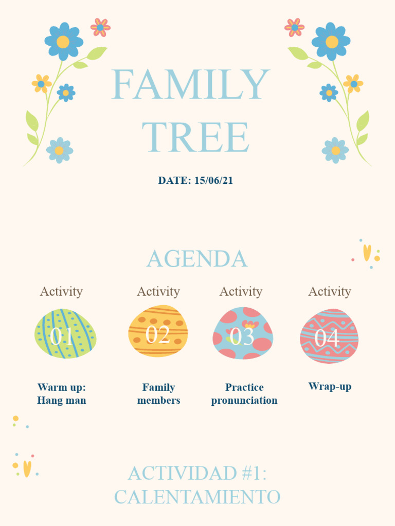 Actividades de Vocabulario Familiar | PDF