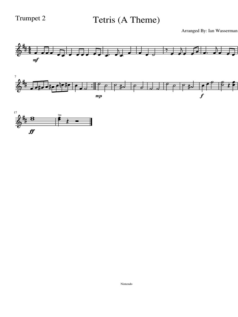 Tetris (A Theme) : Trumpet 2 | PDF