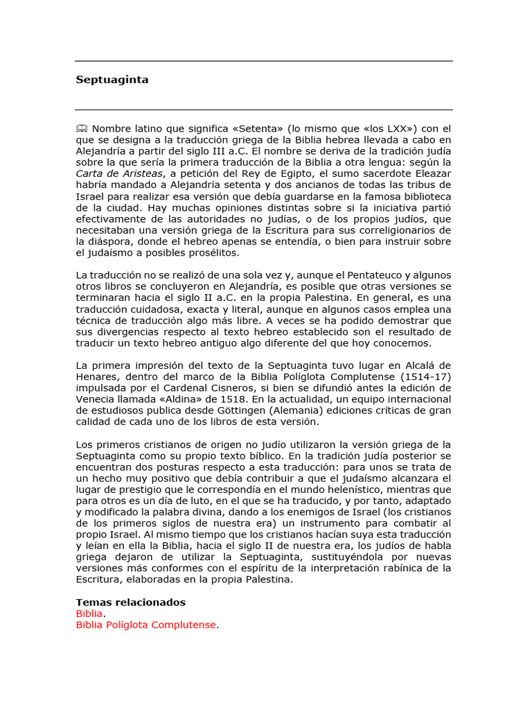 Septuaginta | PDF | Biblia | Septuaginta