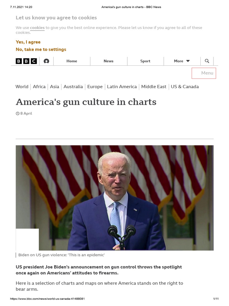America's Gun Culture in Charts - BBC News | PDF | National Rifle Association | Gun Control