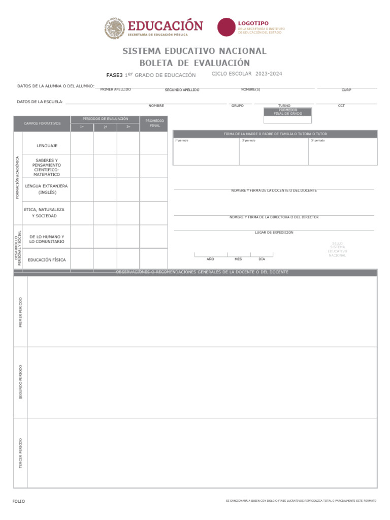 Reporte Evaluacion Fase 3 2023-204 | PDF | Maestros