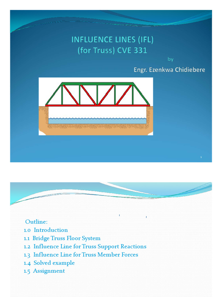 Influence Line For Truss | PDF | Truss | Mechanics