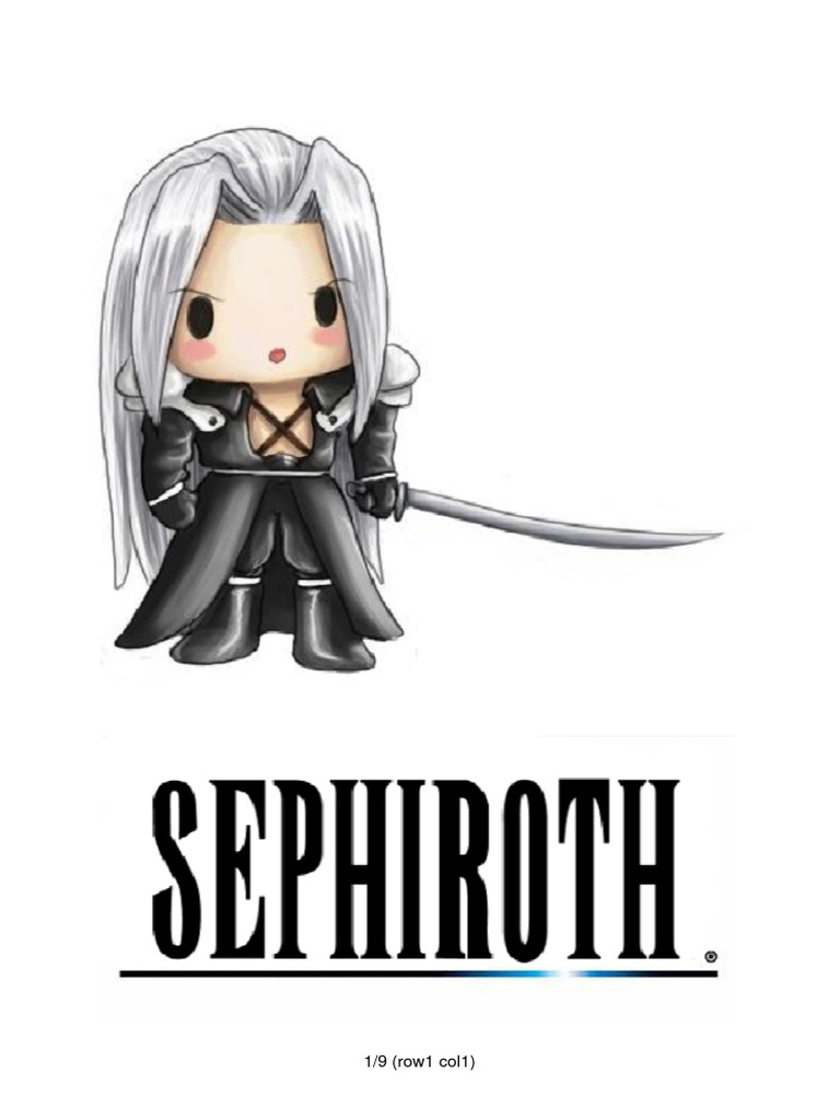 Final Fantasy VII - Chibi Sephiroth Papercraft | PDF