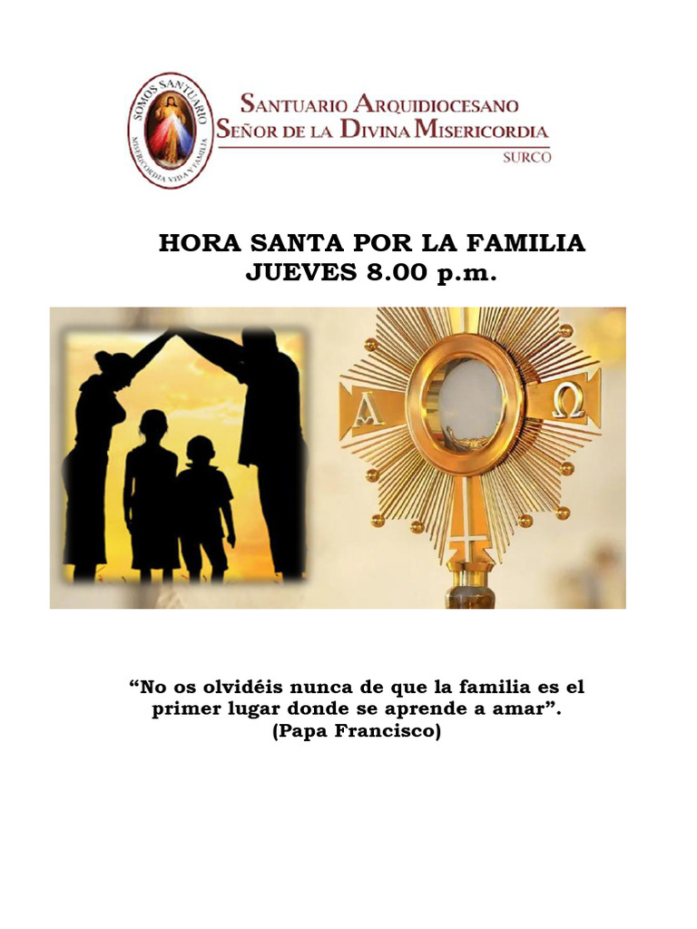 09 2022 SDM Folleto Hora Santa Por La Familia | Descargar gratis PDF | María, madre de Jesús ...