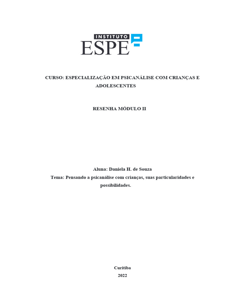 Resenha Módulo Ii - Espe | PDF