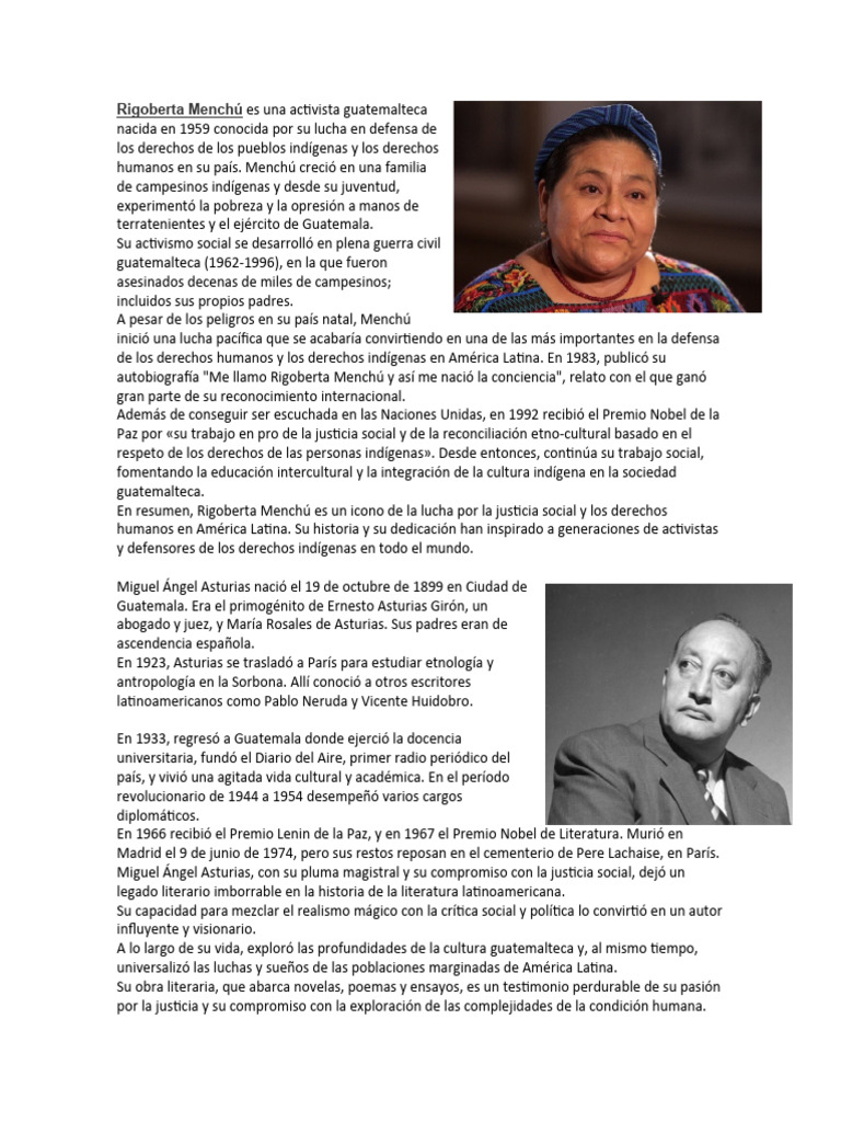 Rigoberta Menchú | PDF